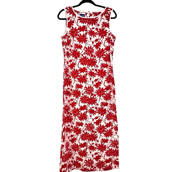 Bushwacker | Dresses | Bushwacker Dress Women 8 Linen Blend Red White ...